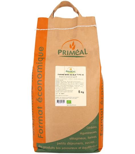 Farine de blé T80 patissière VRAC RHD 5 kg PRIMÉAL