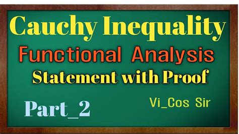function analysis normed linear space cauchy inequality youtube