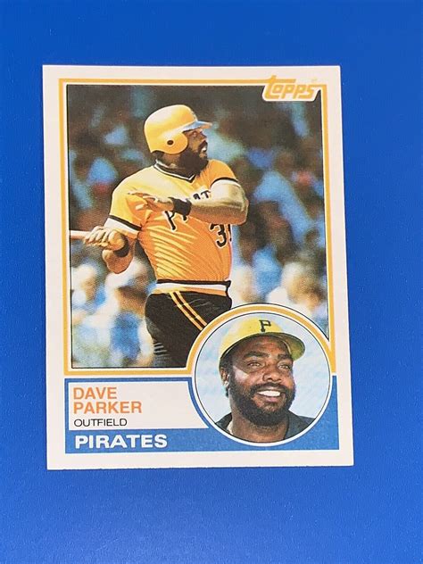 Topps Dave Parker Baseball Card Pittsburgh Pirates Set Break