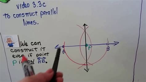 geometry 3 4c construct perpendicular line to a given line through a given point youtube