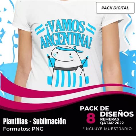 Plantillas Digital Para Sublimar Remera Flork Argentina M40 Meses Sin