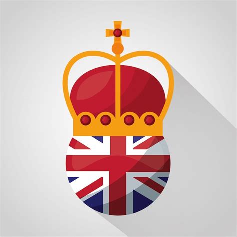 Bandera del país del reino unido Vector Premium