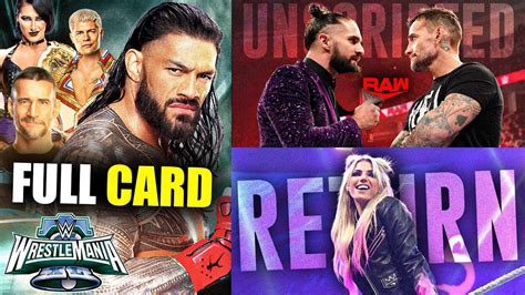 FULL WrestleMania CARD LEAKED UNSCRIPTED CM Punk Seth Rollins