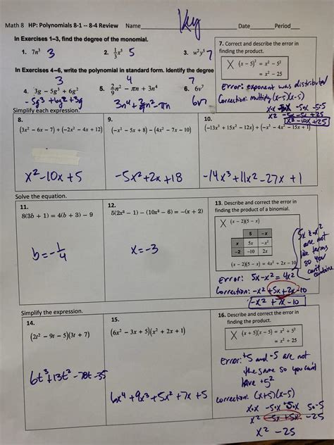 unit 5 polynomial functions homework 2 answer key polynomial functions algebra 2 curriculum
