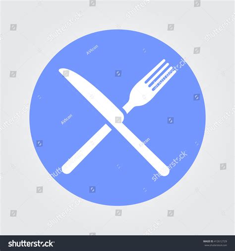 Fork And Knife Icon Vector Solid Illustration Royalty Free Stock