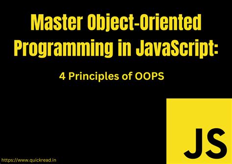 master object oriented programming in javascript 4 principles of oops