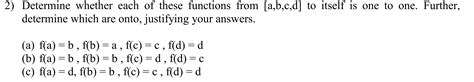 solved 2 determine whether each of these functions from