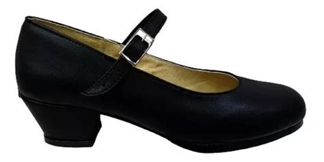 Zapato Danza Folkl Rica Negro Eco Cuotas Sin Inter S