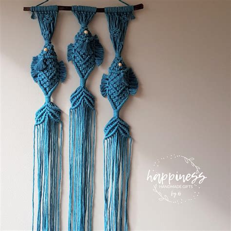 Macrame Fish Wall Hanging DIY Kit Make Your Own Macrame Set Etsy