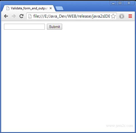 validate form and output message during submit event in jquery