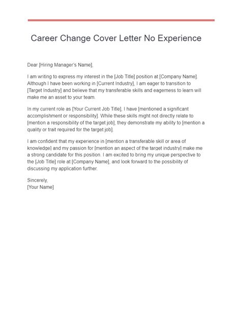 Career Change Cover Letter 15 Examples PDF Tips