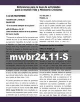 Referencias para la Guía de actividades para la reunión Vida y