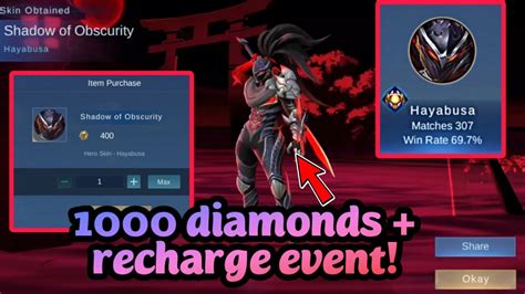 I Got The Hayabusa Shadow Of Obscurity Just With The 1000 Diamonds And