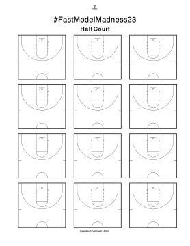 Printable Basketball Half Court Diagram