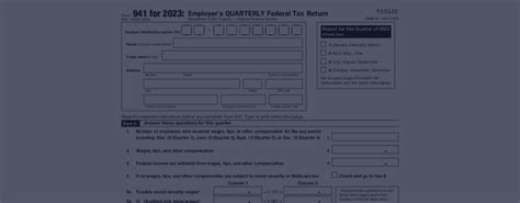 IRS Form 941 2023 Fillable 941 Form In PDF To File Quarterly Tax
