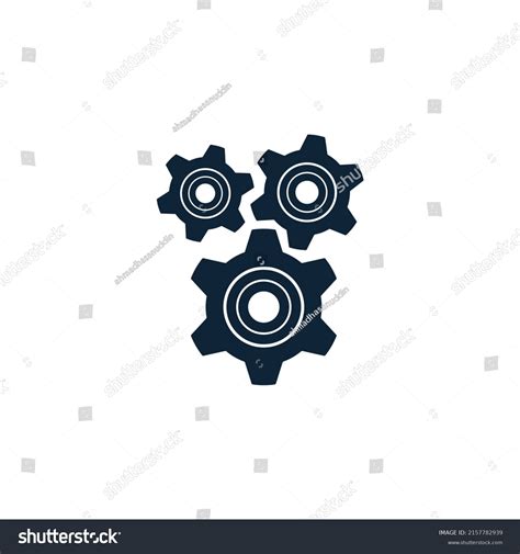 Setting Gears Icon Cogwheel Group Gear Stock Vector Royalty Free