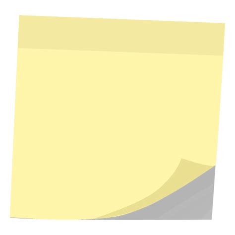 Simple Yellow Sticky Note On Wall Png Svg Design For T Shirts