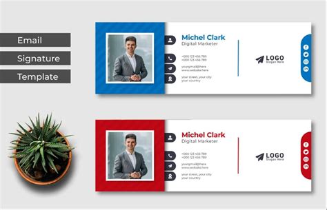 Free Editable Email Signature Template Psd Graphic Cloud