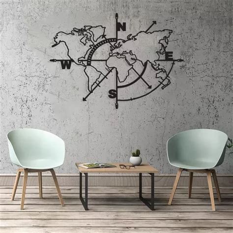 Cuadro Planisferio Mapa Mundo Calado Y Pintado X Cmts Mebuscar