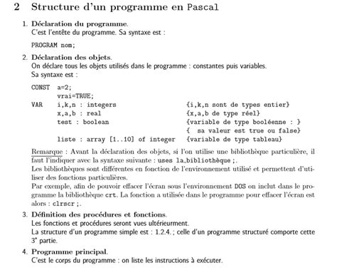 algorithme et programmation en pascal