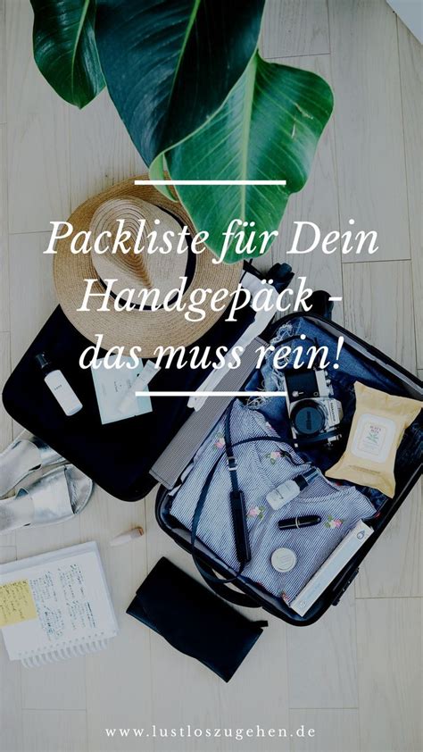 Sorglos Handgepäck Packliste lustloszugehen de Packliste Urlaub