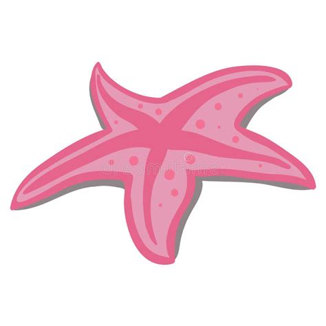 Estrela Do Mar Cor de rosa No Estilo Liso Ícone Da Estrela Do Mar