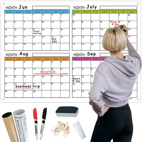 Amazon Dry Erase Calendar For Wall Month Large Blank Laminated