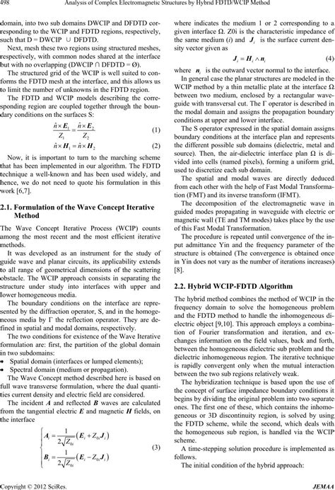 analysis of complex electromagnetic structures by hybrid fdtd wcip method