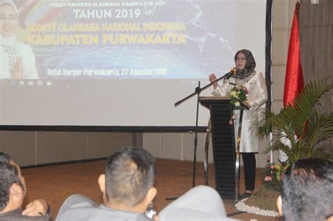 Bupati Anne Fokus Pembinaan Atlit Di Musorkab XI Koni Purwakarta