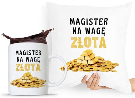 DLA MAGISTRA ZESTAW PODUSZKA KUBEK PREZENT Zestaw Kubek Poduszka