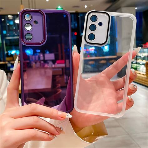 Capa De Silicone Transparente De Luxo À Prova De Choque Protetor De