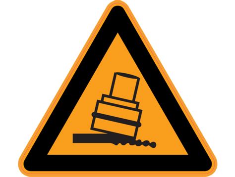 Panneau Danger Risque De Basculement Autocollants Stickers