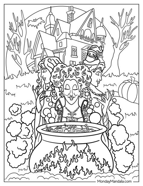 20 Hocus Pocus Coloring Pages Free PDF Printables In 2023 Coloring