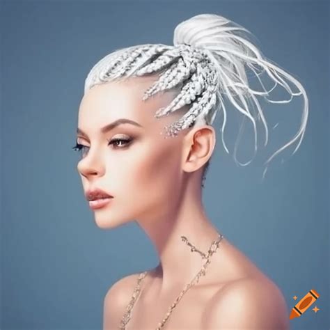 White Woman With Braided Hair
