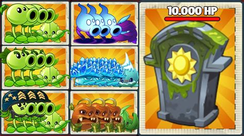 Random Team Plants And Mint Vs Sun Gravestone 10000 HP Who Will Win