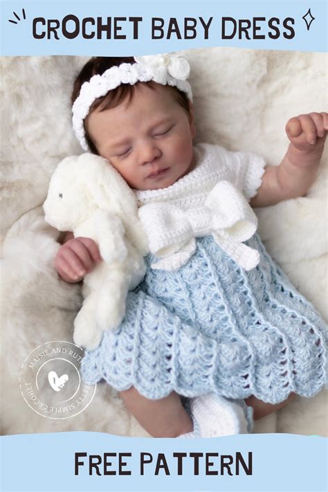 Easy Crochet Baby Dress A Free Pattern Maisie And Ruth