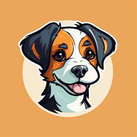 El Lindo Personaje De Dibujos Animados De Perros Vector Icon