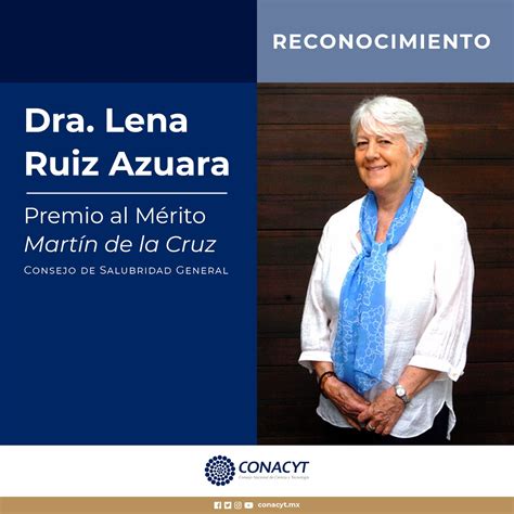 Conacyt México on Twitter El Conacyt felicita a la Dra Lena Ruiz