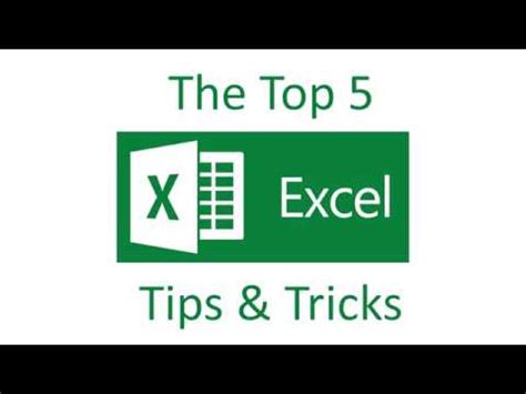 Excel 2016 Beginners Top 5 Tips Tricks YouTube