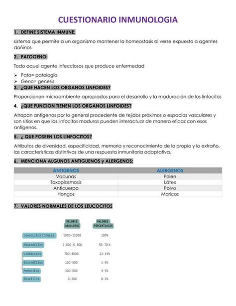 Cuestionario Inmunolog A Lizeth Karina Jim Nez Lopez Udocz