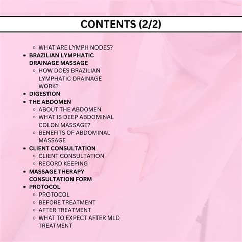 Brazilian Lymphatic Drainage Massage Editable Training Manual Instant