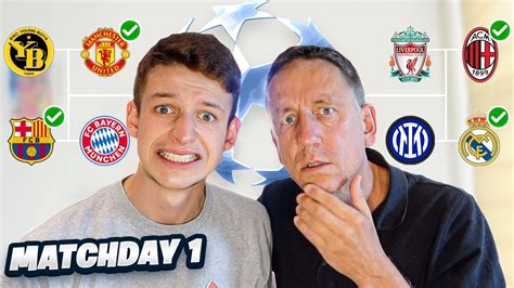 Our Matchday 1 Champions League Predictions YouTube
