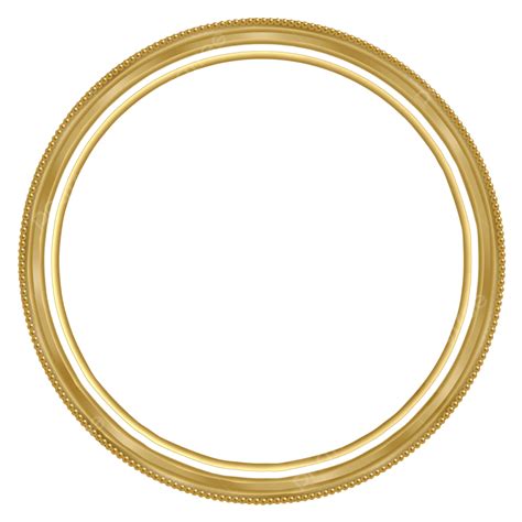 Marco Dorado Simple Con Cuentas Doradas PNG Circulo Oro Dorado PNG