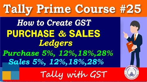 Learn How To Create Gst Purchase And Sales Ledger In Tally Prime
