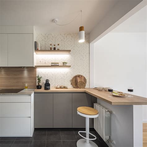Cocinas Blancas Y Madera Santiago Interiores
