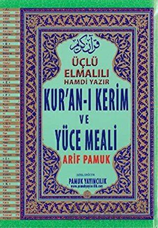 Üçlü Elmalı Hamdi Yazır Kuran ı Kerim ve Yüce Meali Cami Boy Üçlü 00