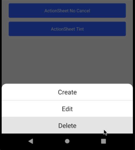 react native action sheet
