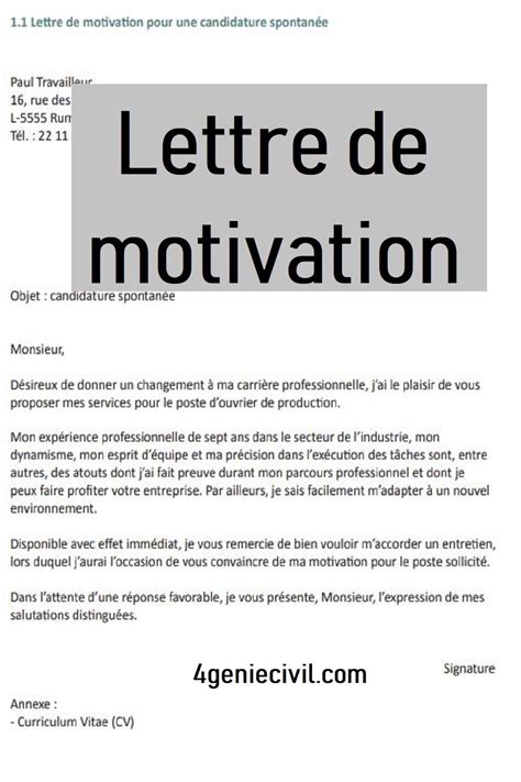 Lettre De Motivation Exemple Pdf 2 Exemples Artofit