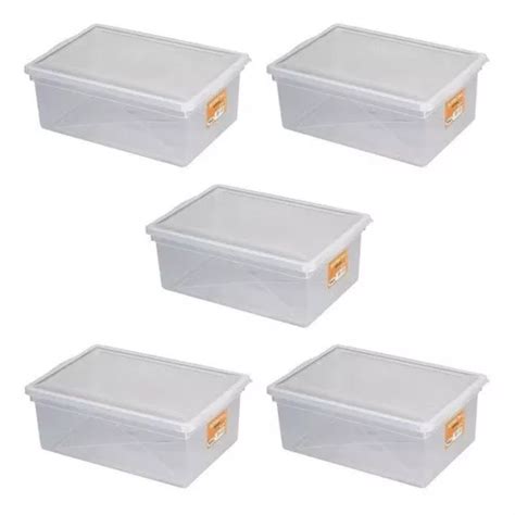 Caixa Plastica Tampa Transparente L Ref Caixas