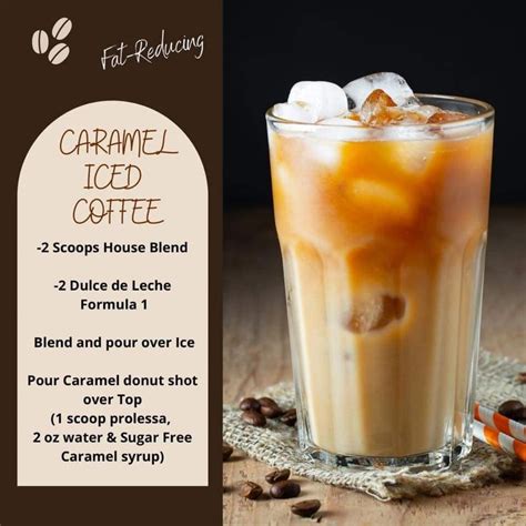 Caramel Iced Coffee In Herbalife Shake Recipes Blended Coffee